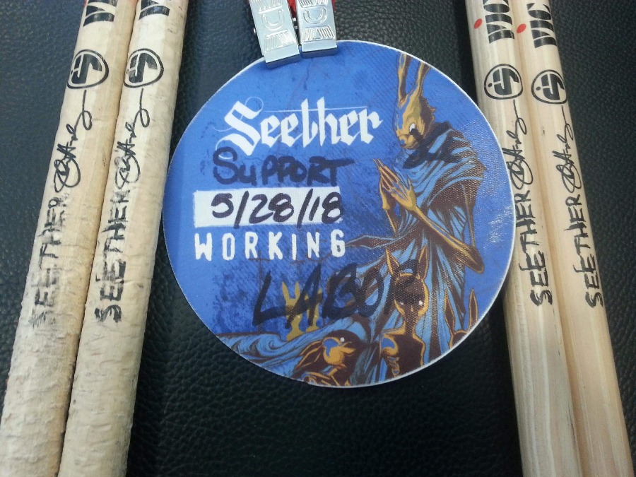 Seether signed drumsticks